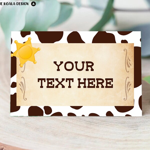 Western Food Label - Etsy