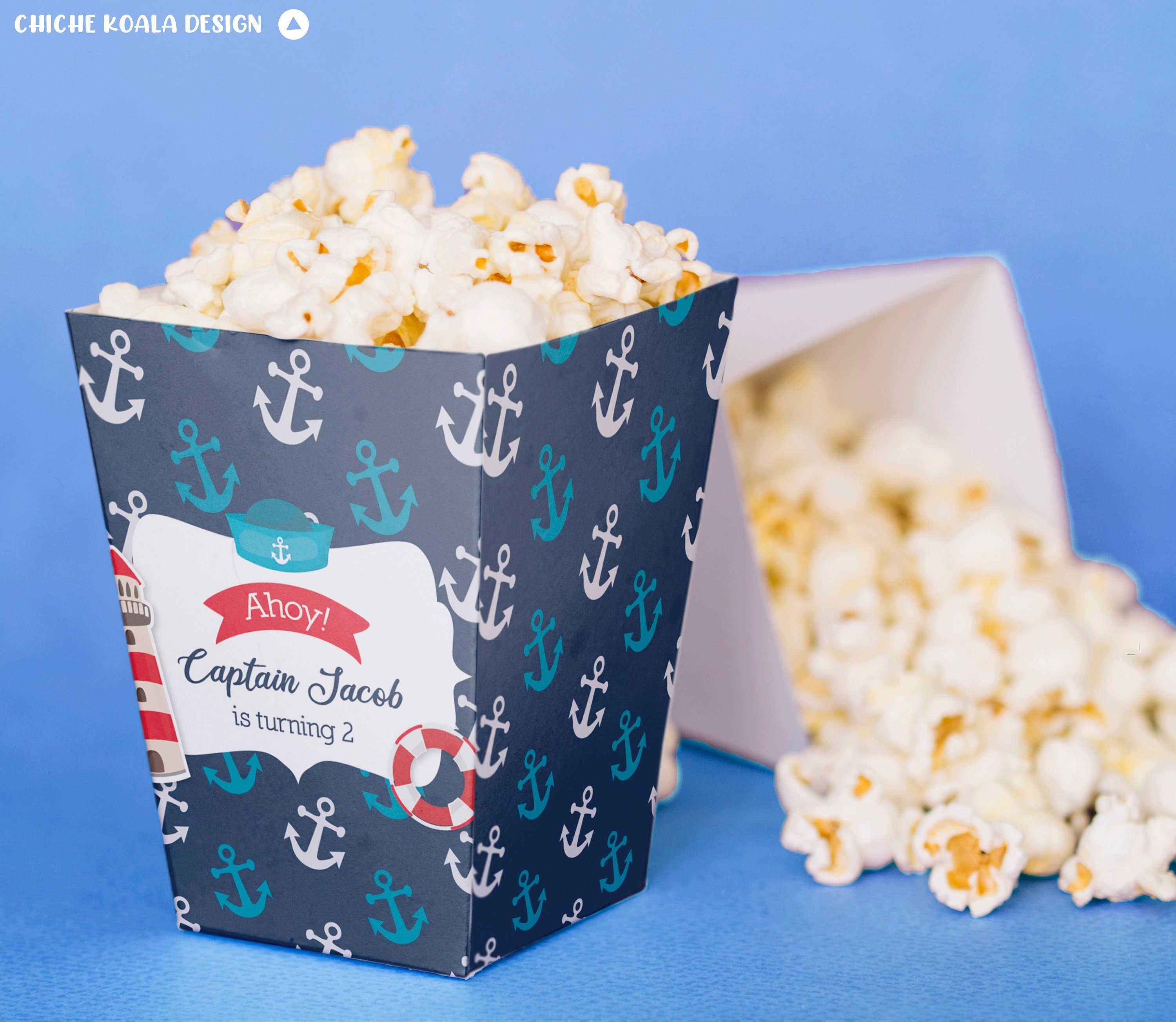 Popcorn Box Blue