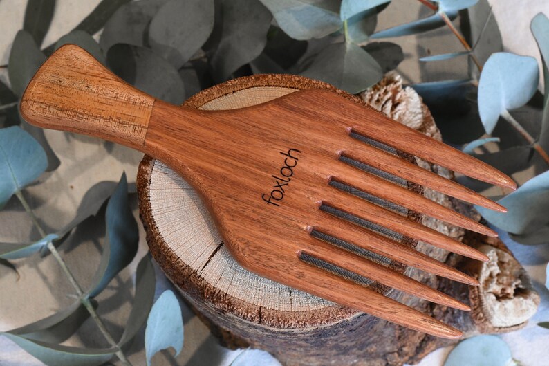 Afro Pick Wooden Pick Comb Handcrafted from Reclaimed | Etsy