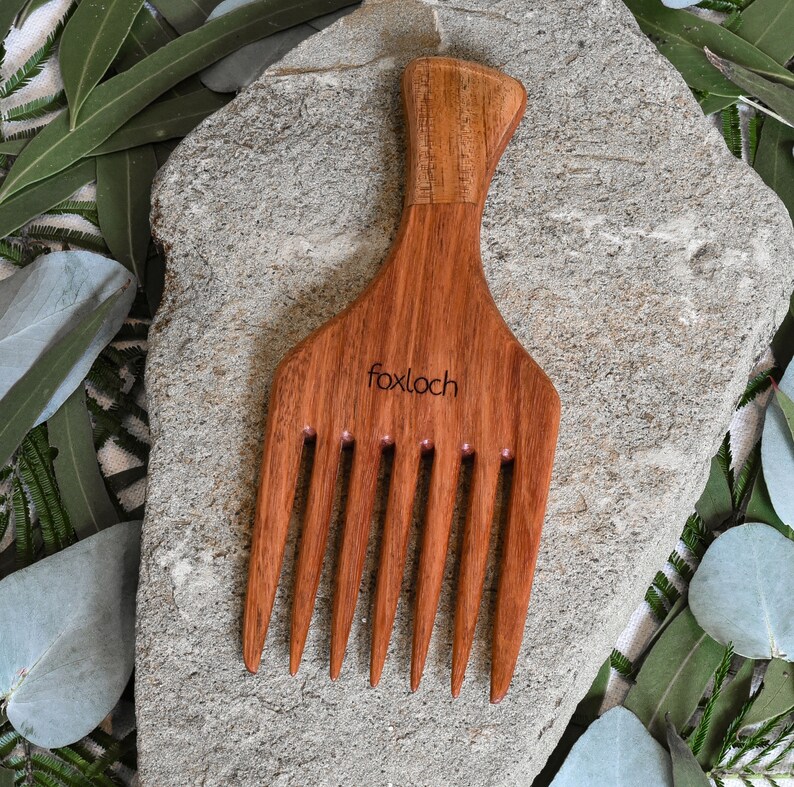 Afro Pick Wooden Pick Comb Handcrafted from Reclaimed | Etsy