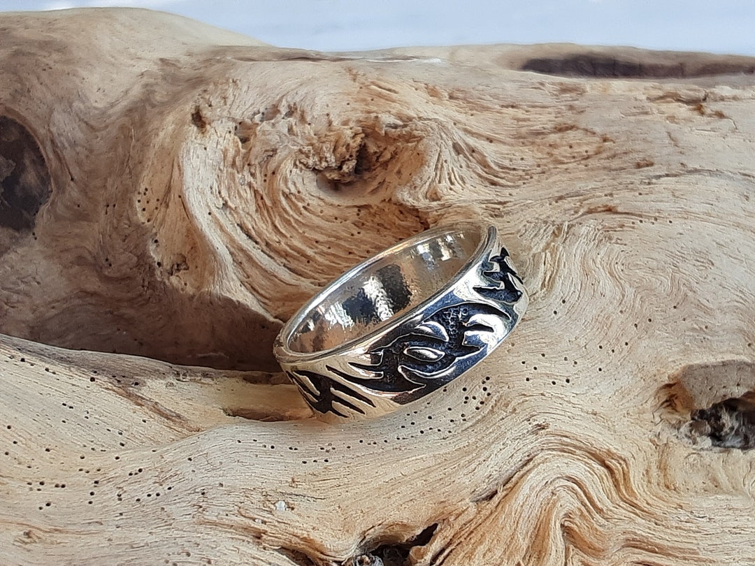 Tribal Pattern Ring for Men, in Solid Silver, Size 11.5US. - Etsy