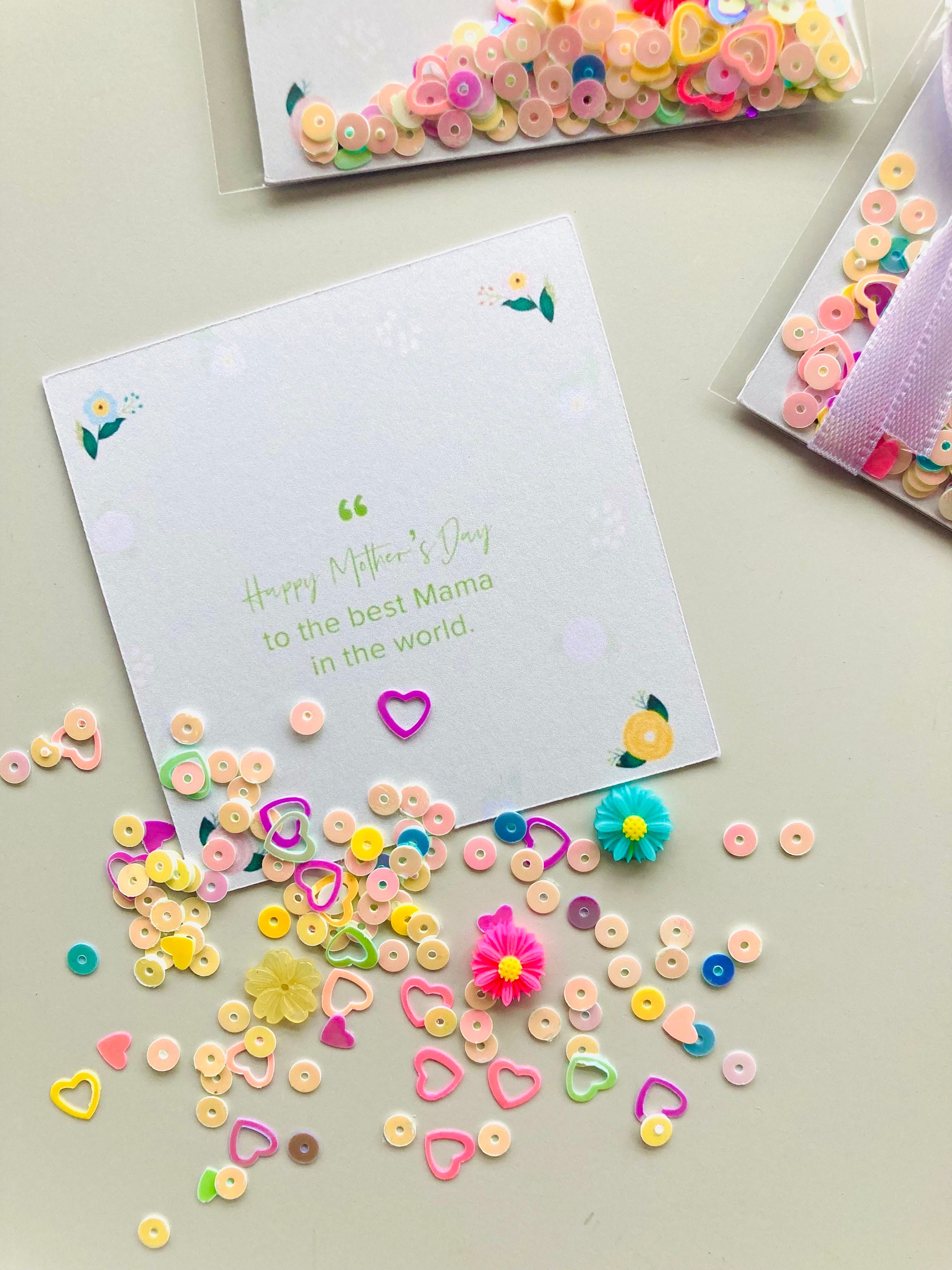 Confetti Card, Mothers Day Card, Fun Card, Greeting Card, Confetti ...