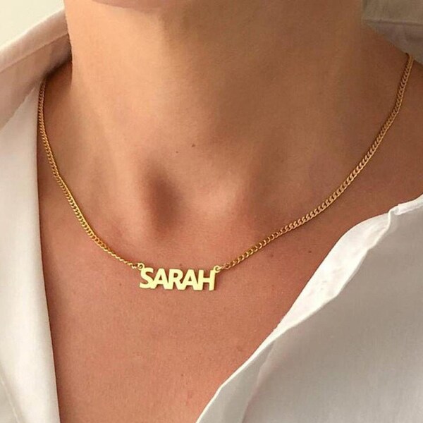 Sarah Name Necklace - Etsy