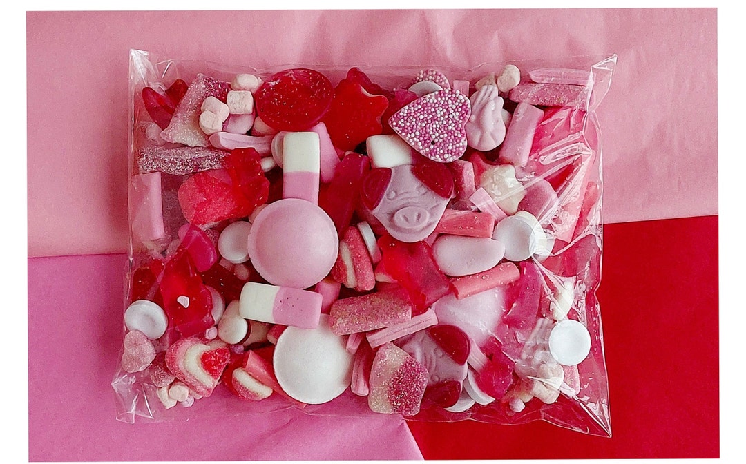 Pink & Red Sweet Box: Valentine's Day Candy Letterbox Gift - Etsy UK