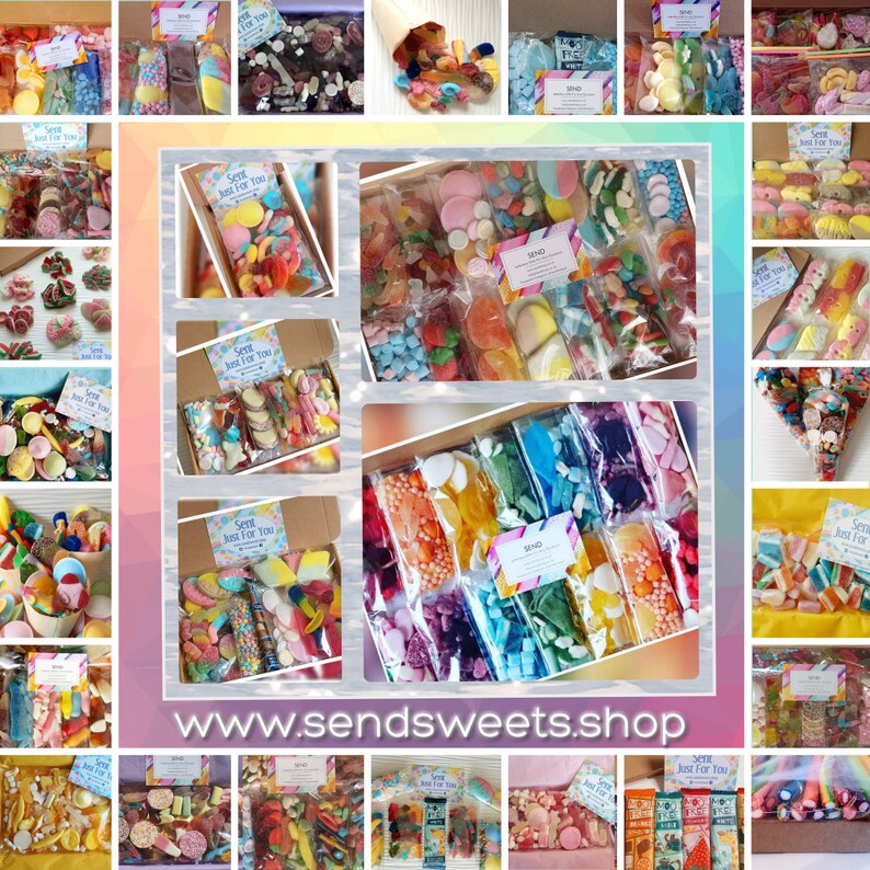 Rainbow Sweets Letterbox Gift Pick and Mix Sweetbox Rainbow - Etsy