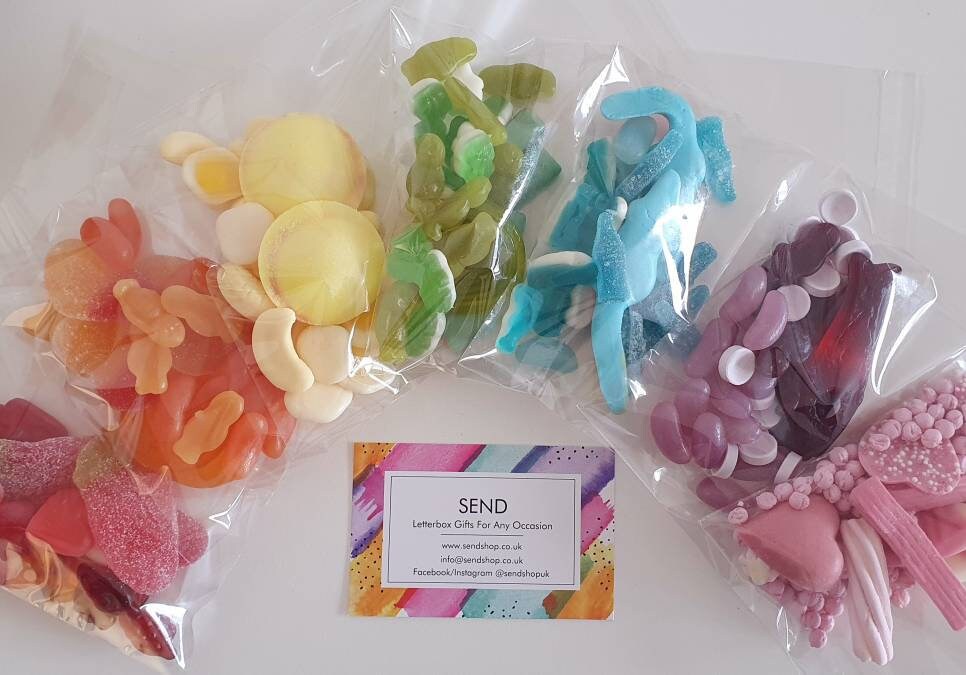Rainbow Sweets Letterbox Gift Pick and Mix Sweetbox Rainbow - Etsy Canada
