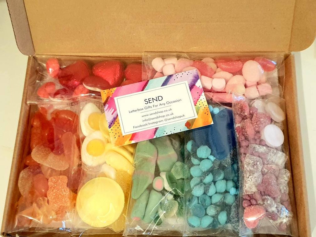 Rainbow Sweets Pick and Mix Letterbox Gift, Pick and Mix Sweetbox ...