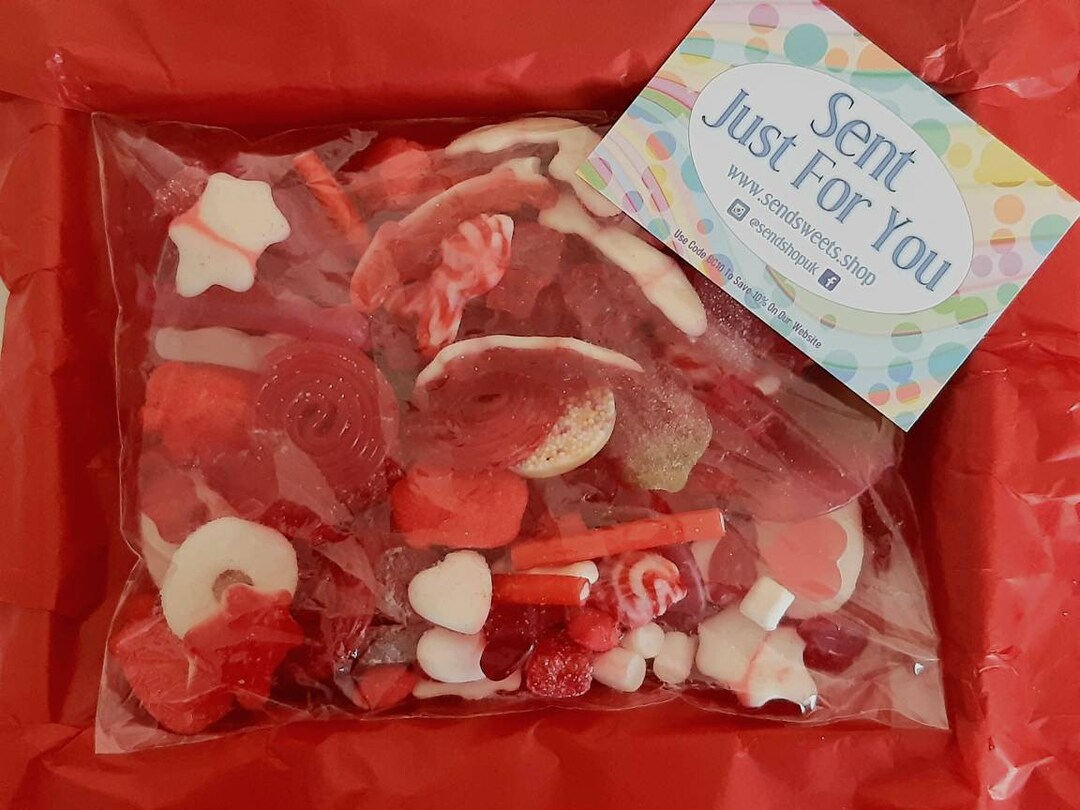 Red Sweets Letterbox Sweetbox Pick and Mix Sweets Candy Mix Gift Box ...