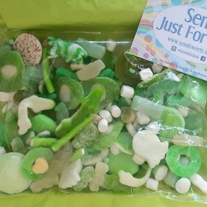 All Green Sweets Letterbox Sweetbox Pick and Mix Sweets Candy Mix Gift ...