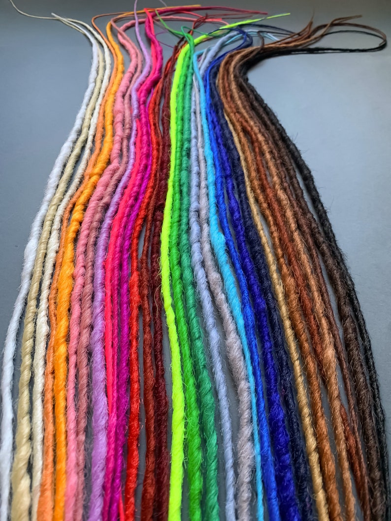 Rainbow Dreadlocks Synthetic Dreads Extensions Full Set Dreads - Etsy