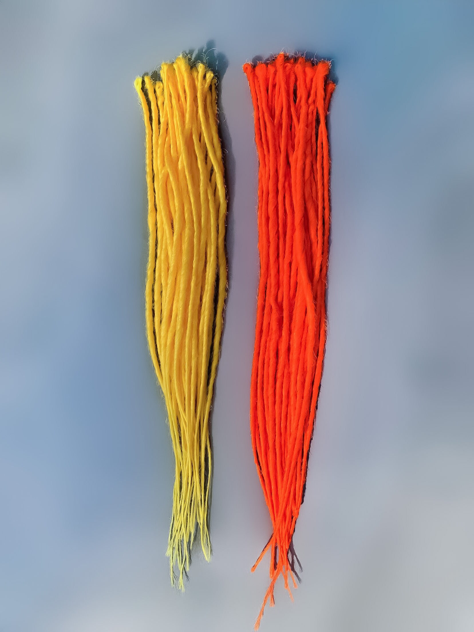 Yellow Dreads Orange Synthetic Dreads Extensions Christmas - Etsy