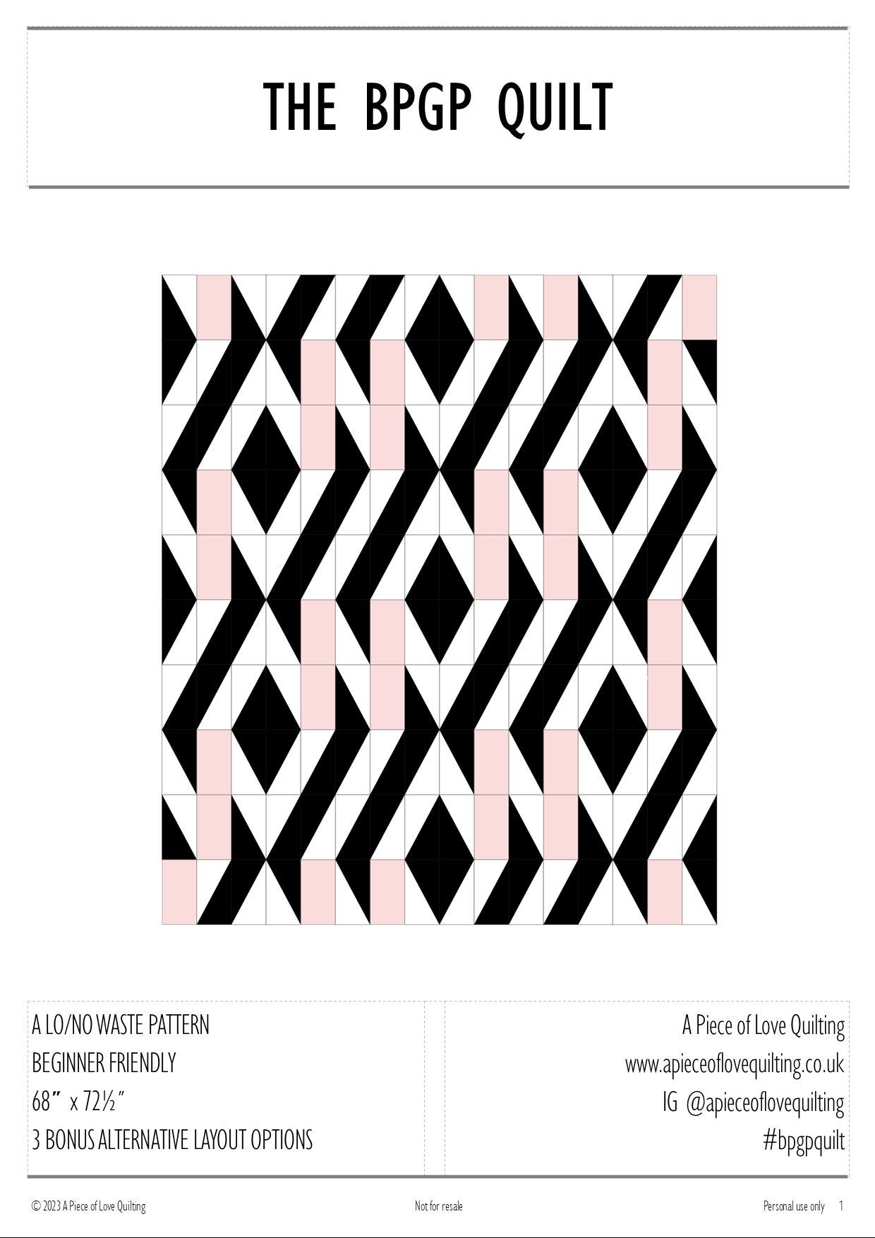 The BPGP QUILT Pattern digital Download - Etsy