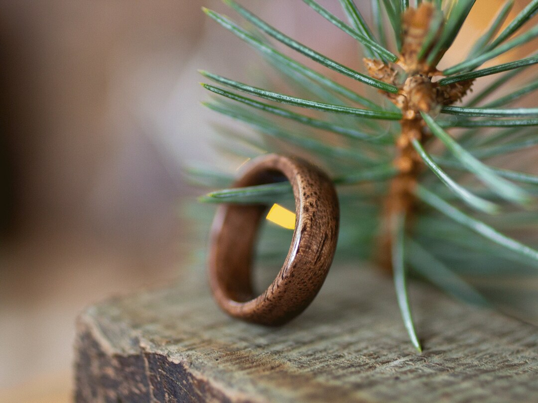 Real Walnut Wood Ring - Etsy