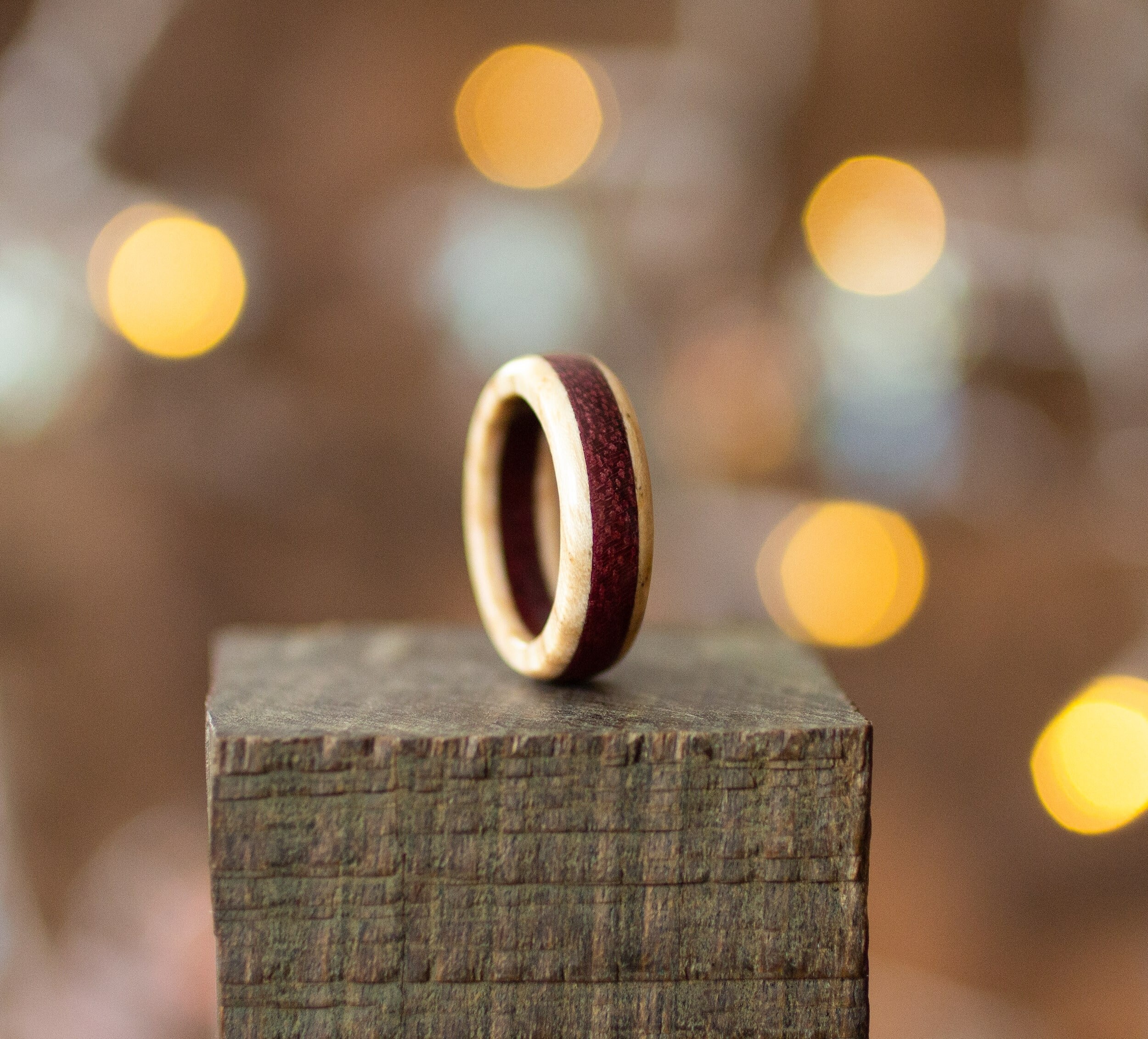 Purple Wood Ring Ash Wood Ring Amaranth Ring - Etsy UK