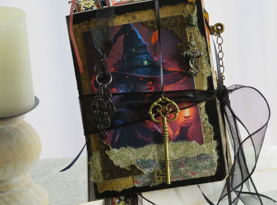 Witchy Junk Journal, Handmade Book of Shadows, Witch Diary, Spell Book ...