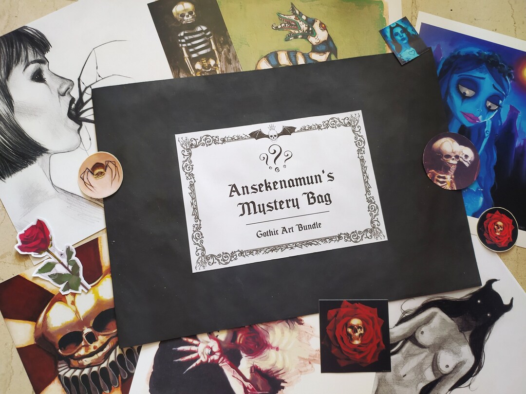 MYSTERY - Gothic Art Prints Mystery Bag, Gothic Mystery Bundle, Gothic ...
