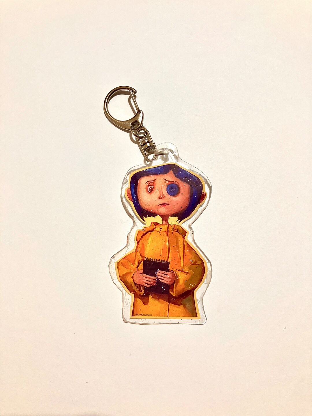 Coraline Handmade Keychain, Halloween Keychain, Handmade Epoxy Resin ...