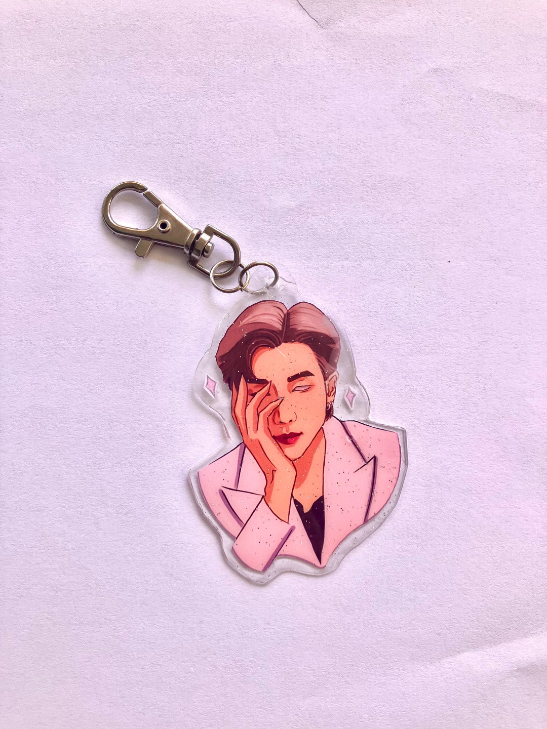 Bts RM Keychain Handmade With Epoxy Resin, Kim Namjoon Keychain, Kpop ...