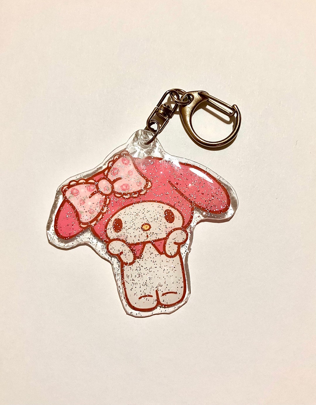 My Melody Keychain Handmade Epoxy Keychain Sanrio Keychain - Etsy