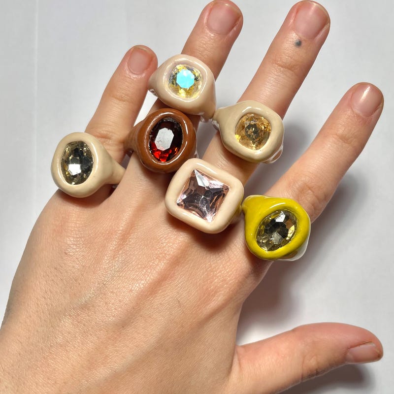 Swarovski Polymer Ring - Etsy