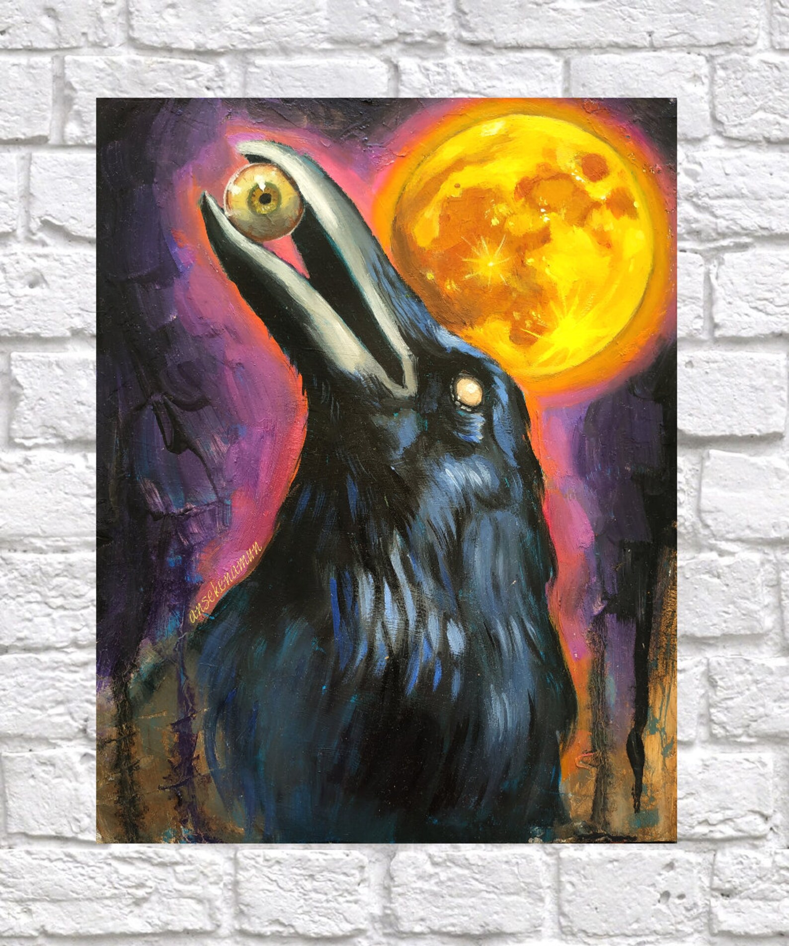 The Messenger Raven Giclee Art Print Gothic Art Print Gothic | Etsy