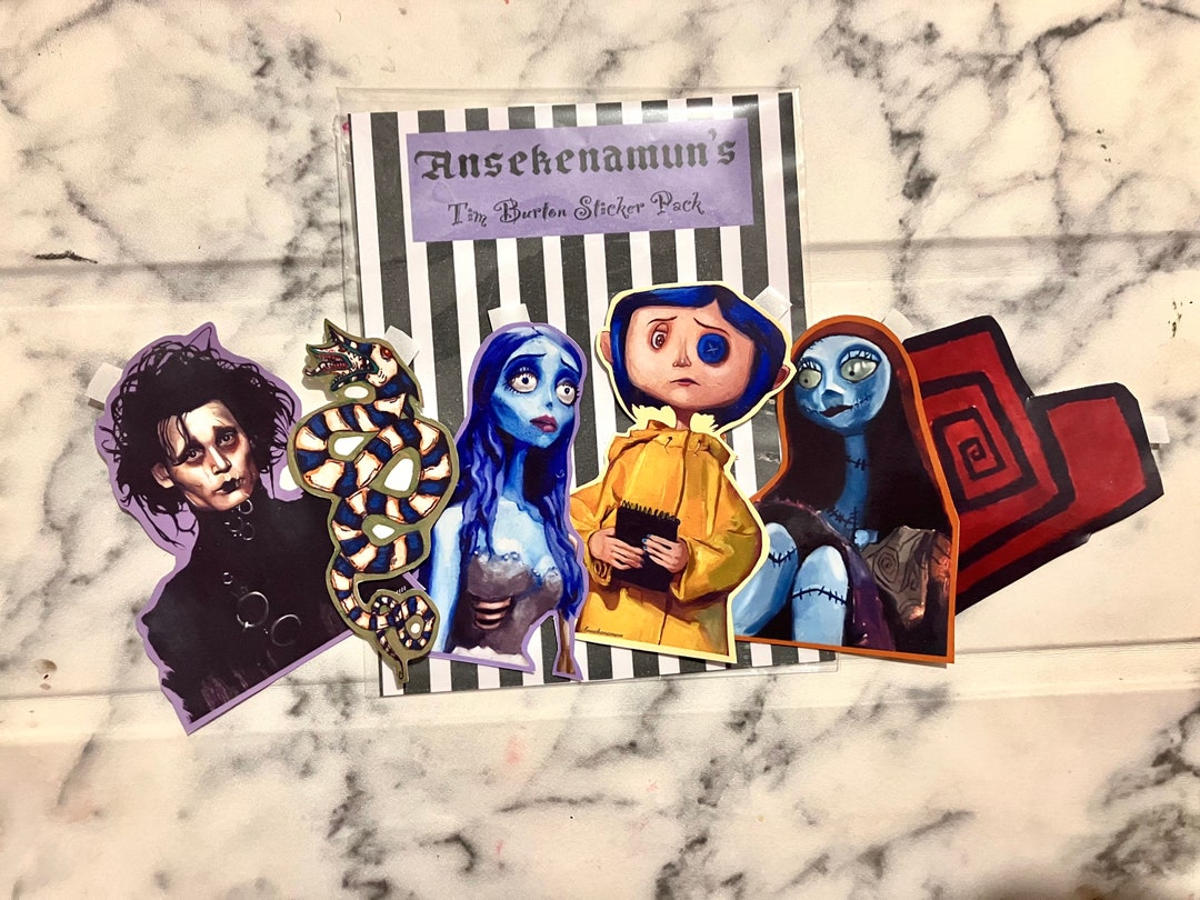 Tim Burton Sticker Pack, Gothic Sticker Pack, Gothic Stickers, Gothic ...