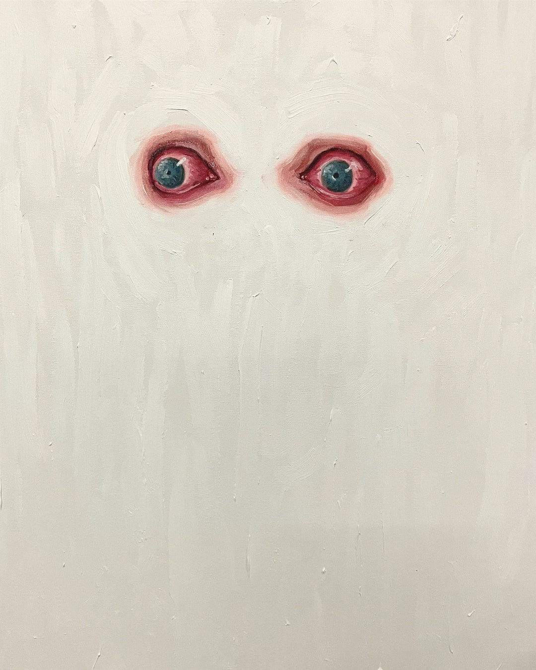 Original Oil Painting Eyes Contemporary Painting on Canvas Panel, Body ...