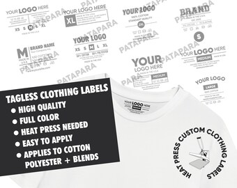 Custom Heat Transfer Neck Labels - Etsy UK
