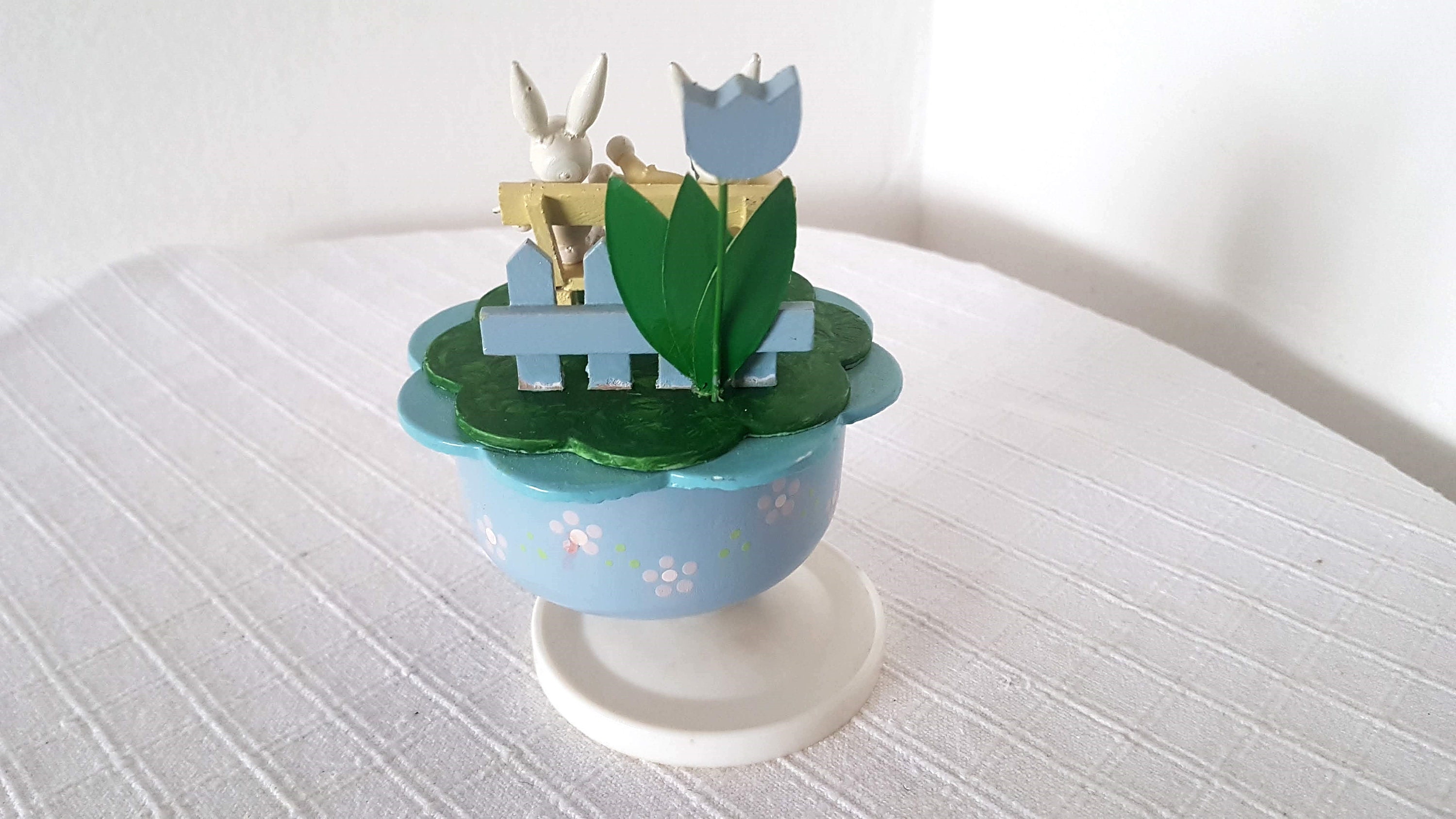 Vintage German Wooden Easter Bunny Music Box, Erzgebirge Folk Art - Etsy