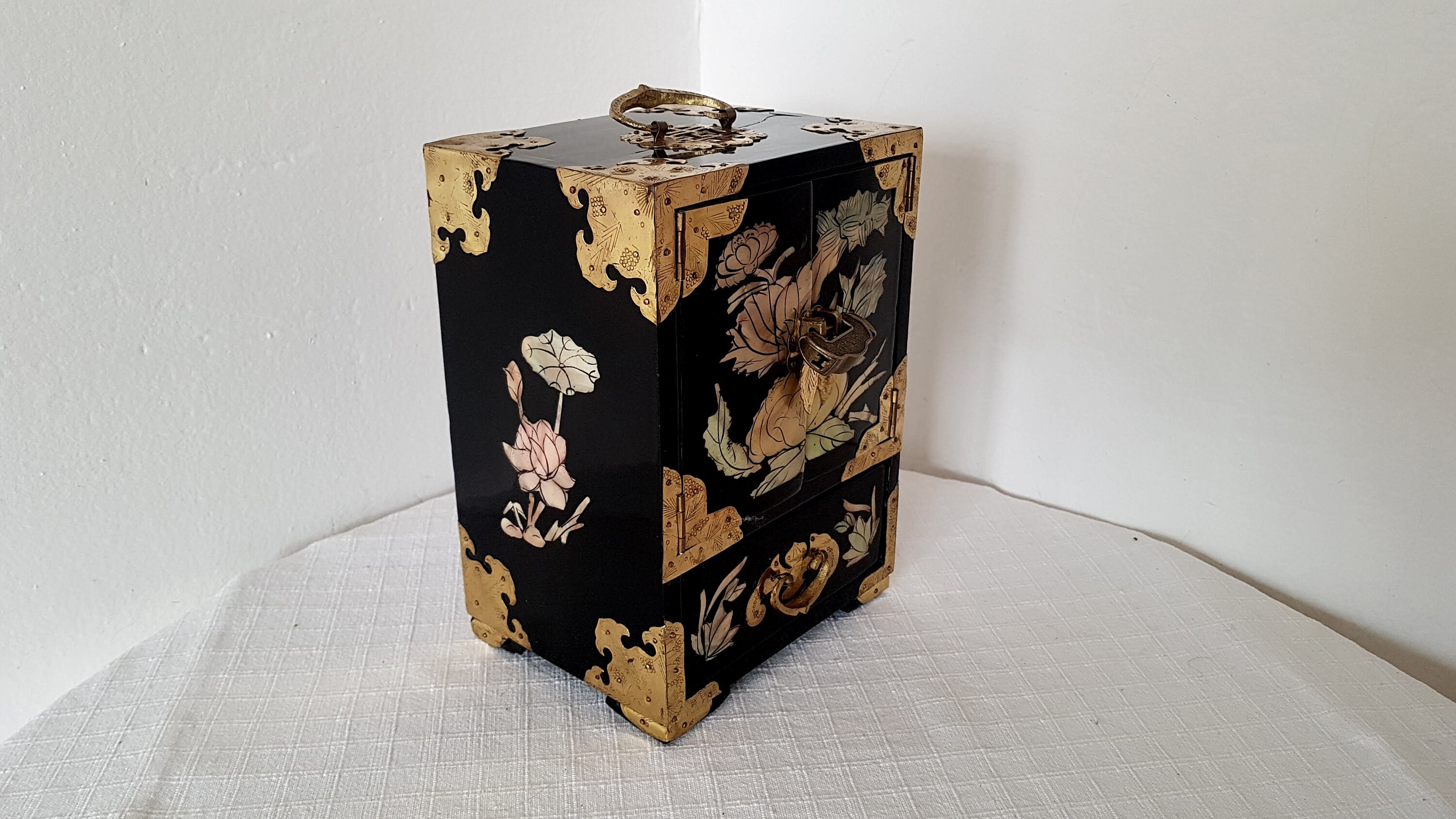 Vintage Chinese Jewelry Box Antique Jewelry Box Drawer Jewelry | Etsy