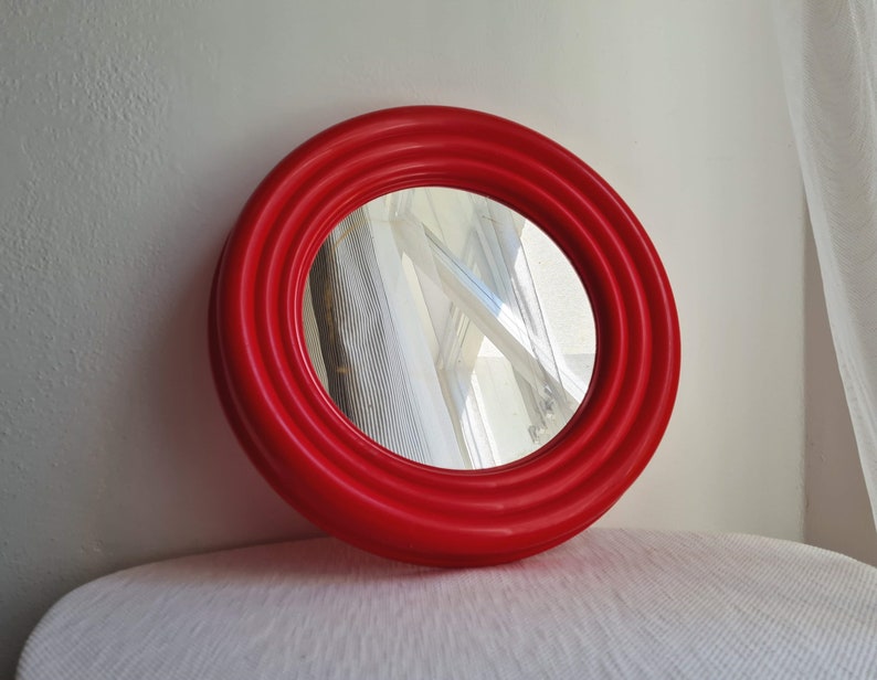 Vintage Pop Art Memphis Milano Style Wall Mirror in a Plastic Frame - Etsy