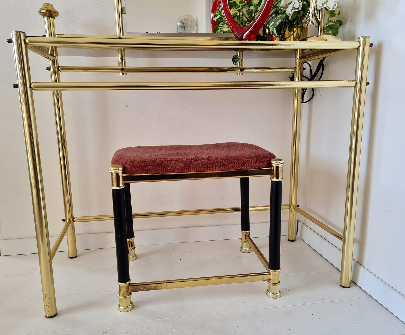 Vintage Hollywood Regency Dressing Table Set Modern Chrome and - Etsy