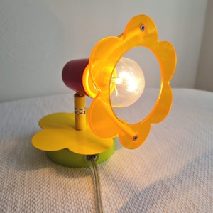 Vintage Y2K Wall Lamp Flower. Metal/plastic Multi-colored Lamp for ...