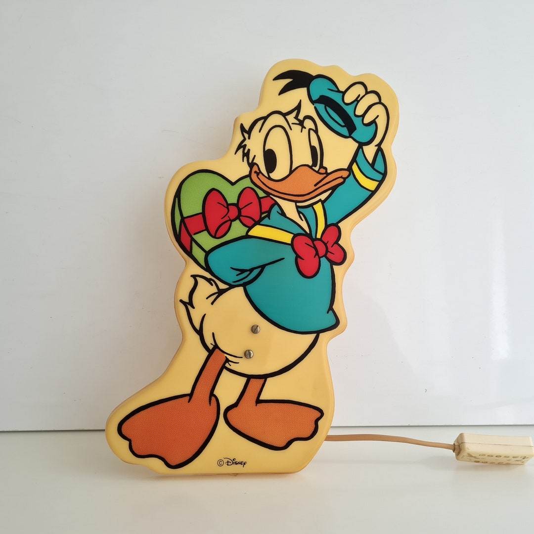 Vintage POP ART Donald Duck Wall Light Lamp Walt Disney - Etsy