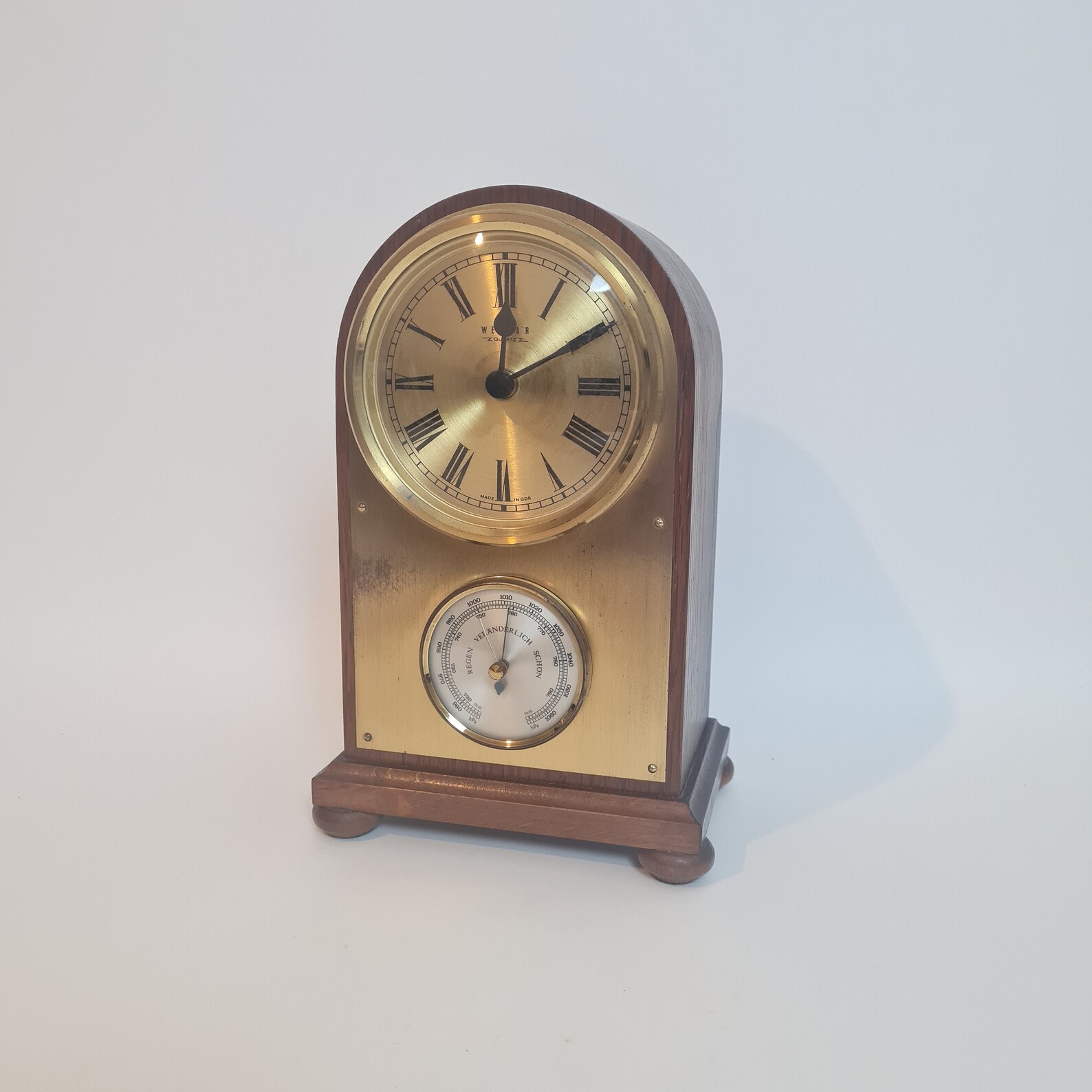 Vintage Mid Century Weimar Mantel Clock With Barometer - Etsy