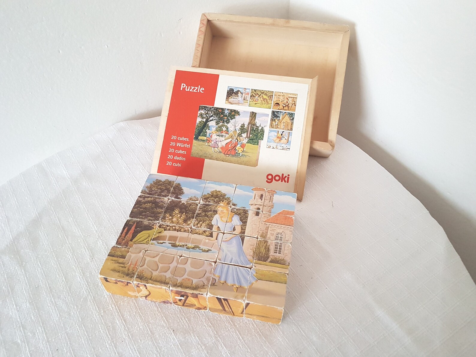 Vintage Wooden Cube Puzzle With A Wooden Box 6 Puzzles in 1 - Etsy