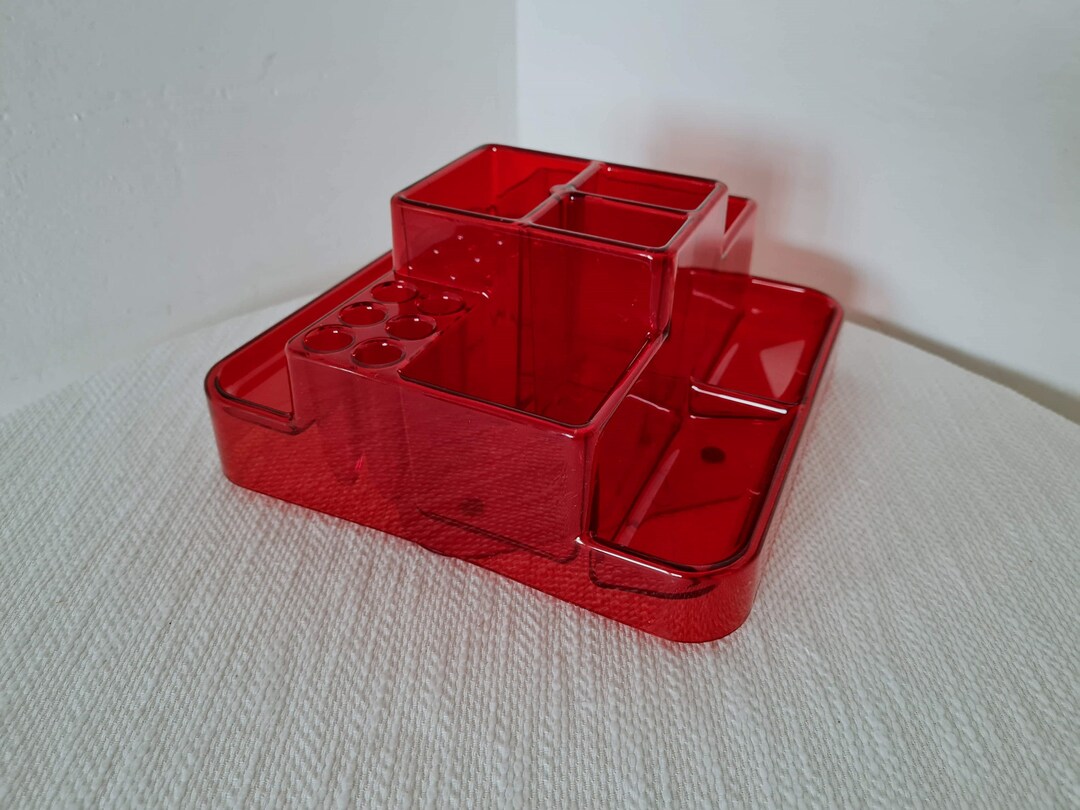 Vintage Rotating Plastic Desk Organizer. Y2K Office Item - Etsy