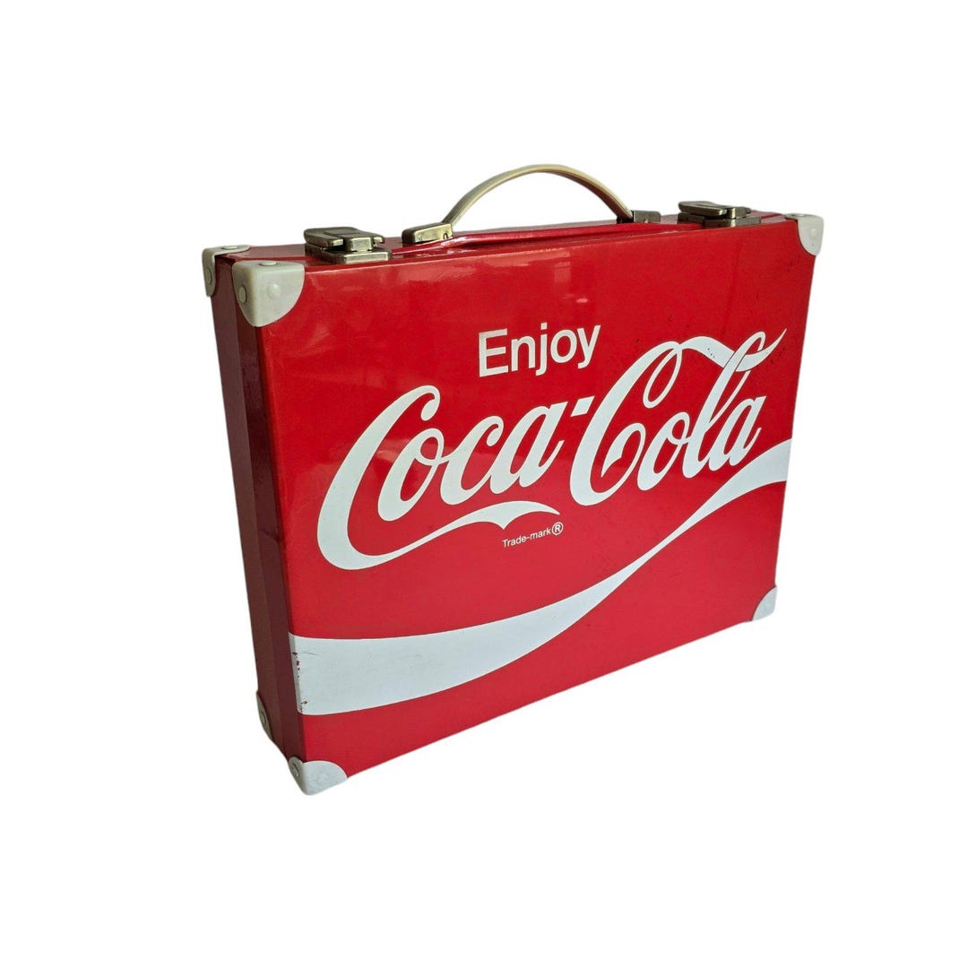 Vintage Retro Oilcloth Сoca Сola Suitcase - Etsy
