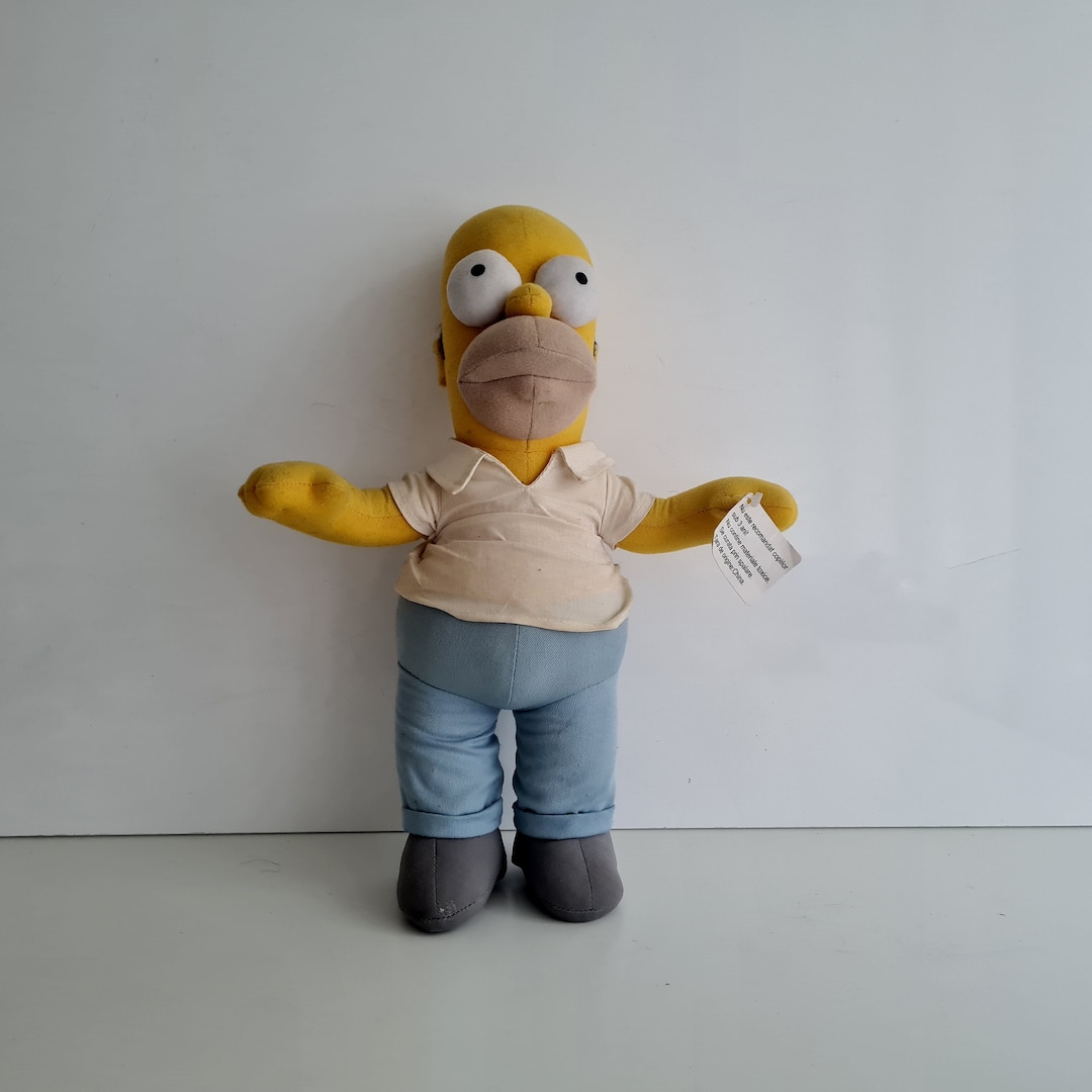 Vintage Homer Simpson Plush Doll. Marked Matt Groening 20th Century Fox ...