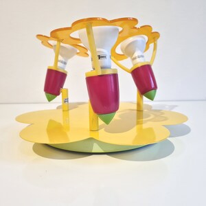 Vintage Y2K Ceiling Lamp Flowers. Metal/plastic Multi-colored Lamp - Etsy