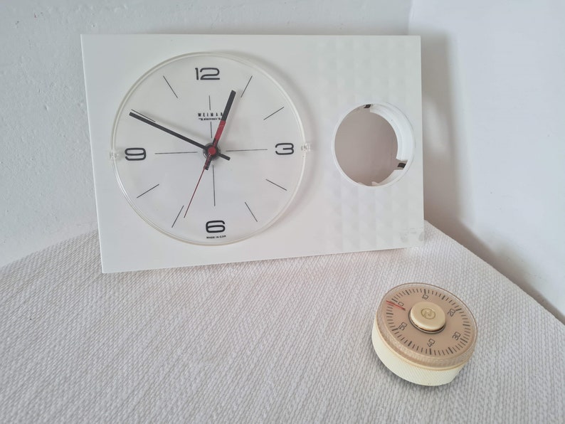 Mid Century Wall Kitchen CLOCK With Timer 70s East German - Etsy