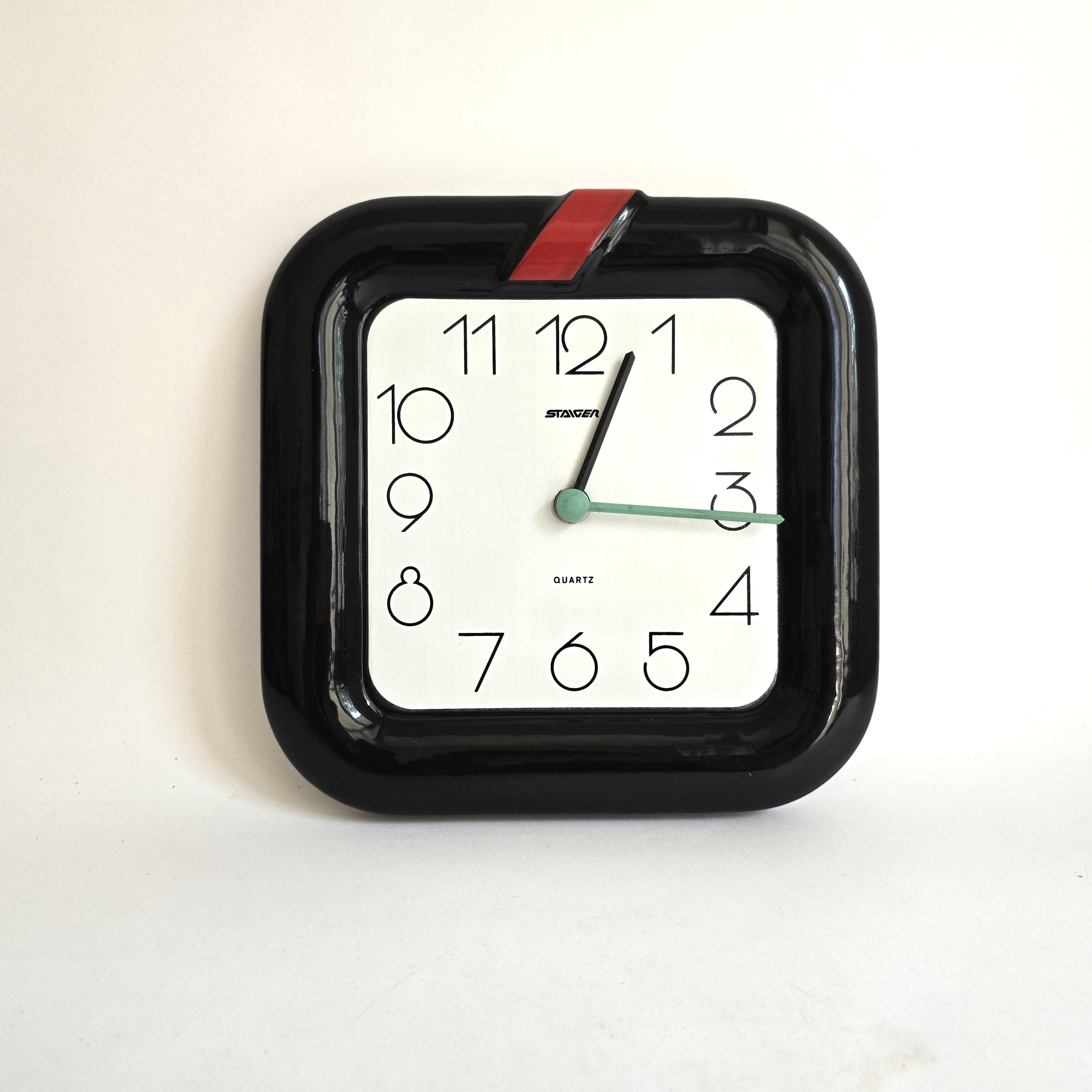 Vintage Memphis Milano Style Wall Ceramic Clock 90s - Etsy