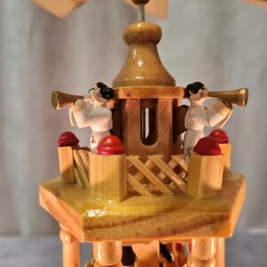 Vintage Small German Pyramid Handmade Wooden Figurines for 3x Candles ...