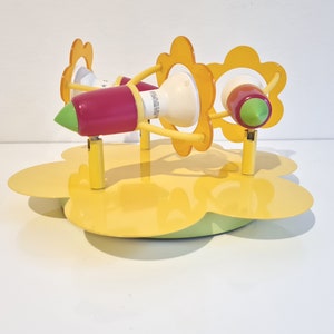 Vintage Y2K Ceiling Lamp Flowers. Metal/plastic Multi-colored Lamp - Etsy