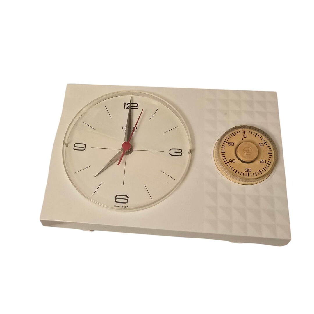 Vintage Mid Century Wall Kitchen CLOCK With Timer Weimar DDR 70s - Etsy
