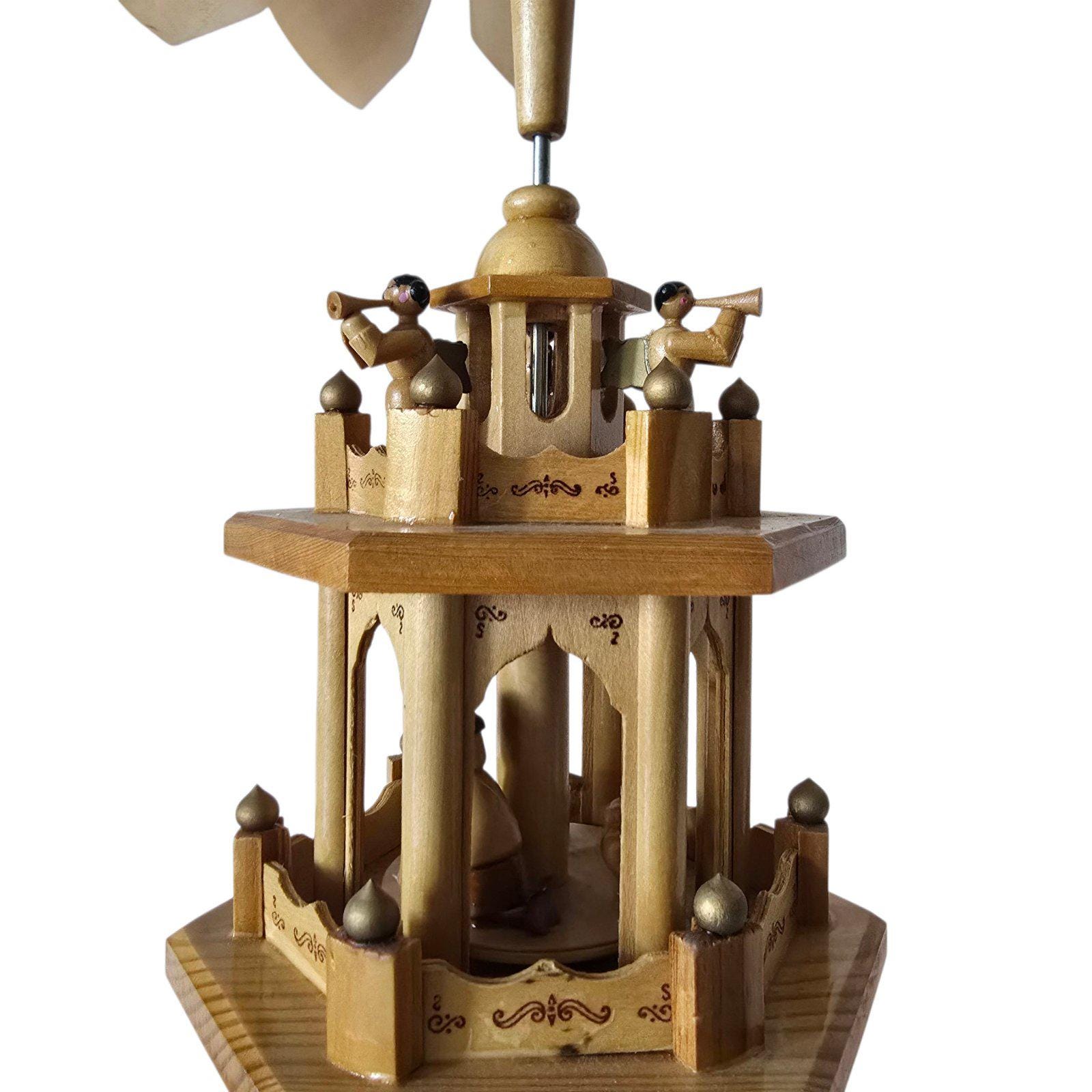 Vintage Big German Pyramid Handmade Wooden Figurines 5 Floors 67 Cm ...