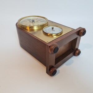 Vintage Mid Century Weimar Mantel Clock With Barometer - Etsy
