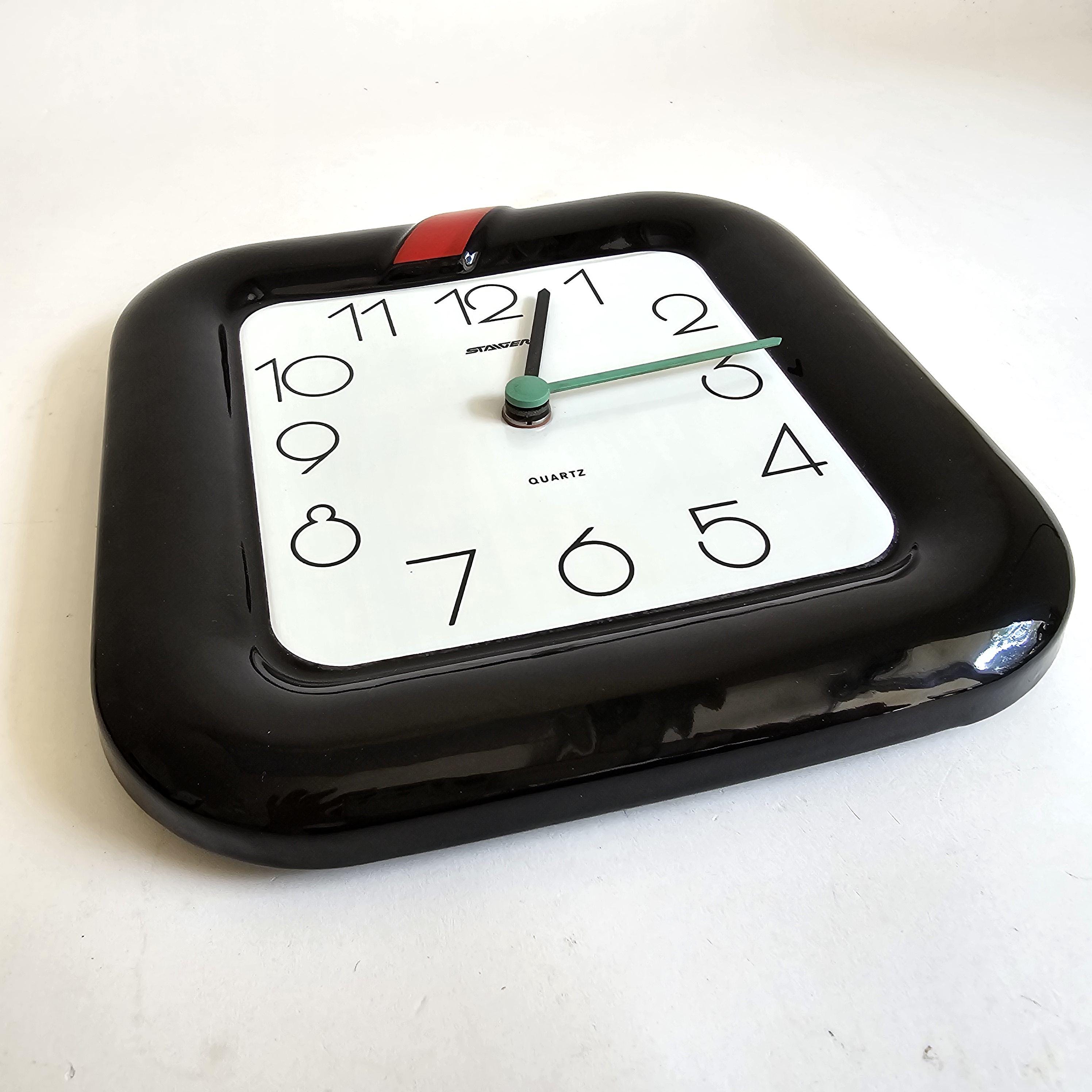 Vintage Memphis Milano Style Wall Ceramic Clock 90s - Etsy