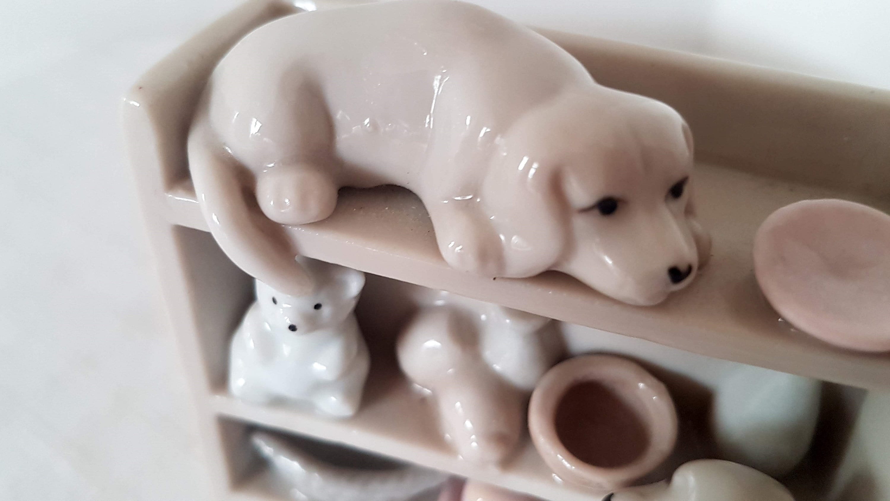 Vintage German Foreign Porcelain Composition Puppies | Etsy