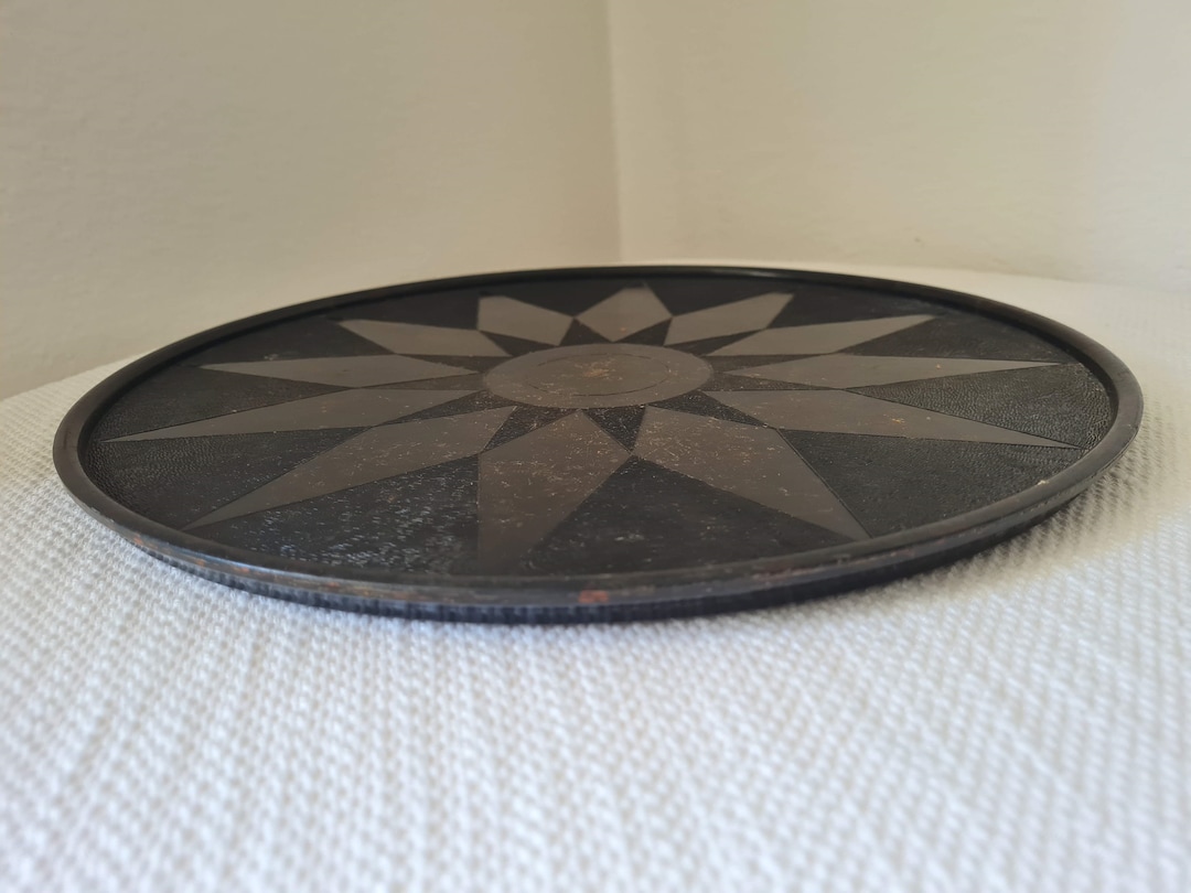 Vintage Art Deco Bakelite Tray With Ornament Star 60s - Etsy